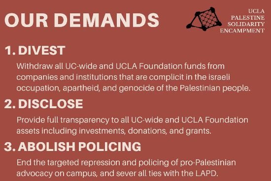 UCLA Pro-Palestine Protestors Demand More Police Protection: A Paradox ...