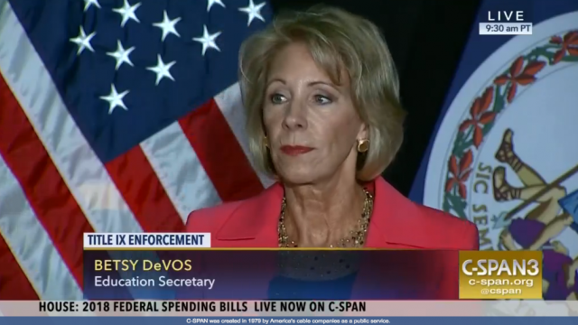DeVos: We Have a 'Moral Obligation' To Protect Those Falsely Accused of ...