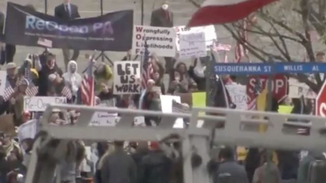 PA Protestors Rally For Businesses To Reopen | MRCTV