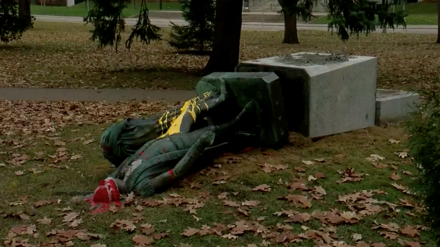 While Americans Celebrated Thanksgiving, Leftist Vandals Toppled ...
